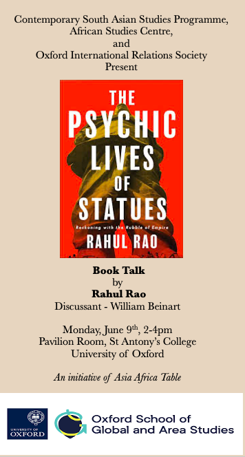 The Psychic Lives of Statues: Book Talk with Rahul Rao | African ...